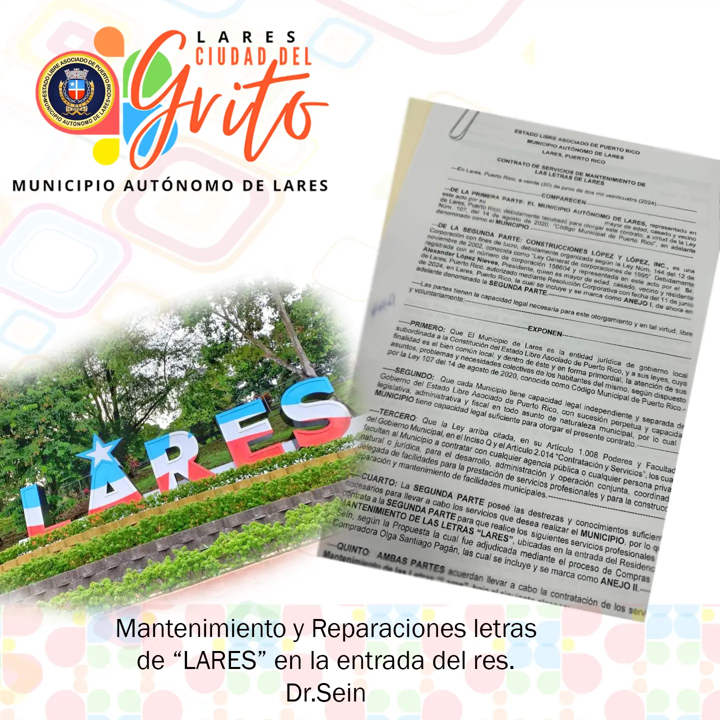 Letras de LARES - Municipio de Lares